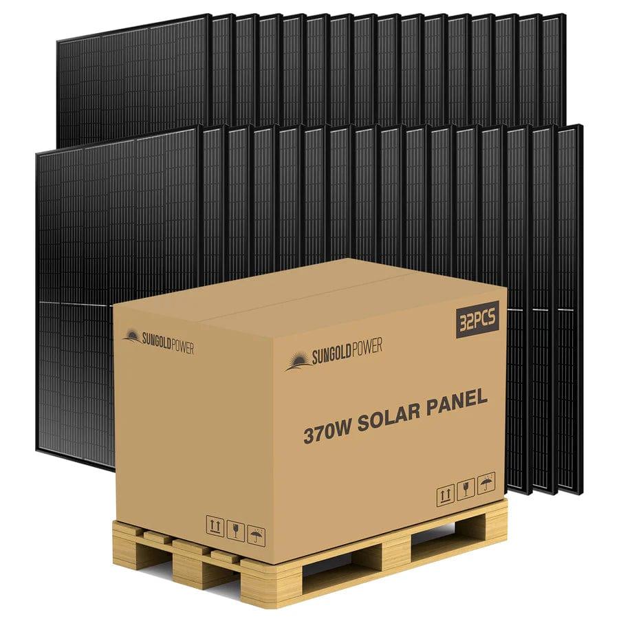 370W Mono Black PERC Solar Panel Full Pallet (32 Panels) - Ben's Deals